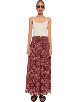 Natalie Martin Bella Maxi Skirt Red