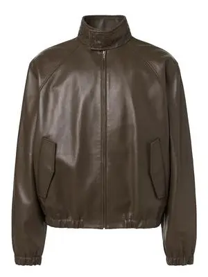 Bottega Veneta Intrecciato Leather Blouson Jacket - Green