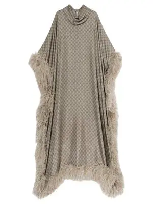 Gucci Printed Long Kaftan Dress - Brown