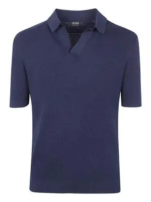 Zegna "z Lux Leisurewear" Polo Shirt Black