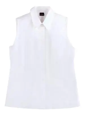 FAY Sleeveless Collared Shirt - White