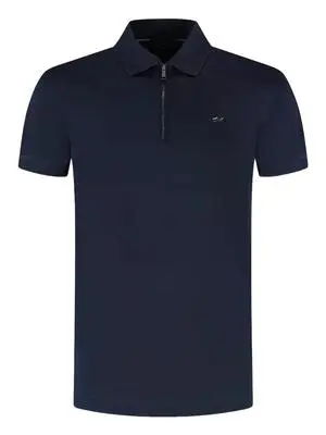 Paul & Shark Zipped Polo Shirt Blue