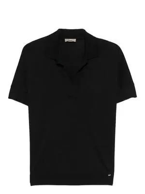 Herno Cotton Blend Jersey Polo - Black