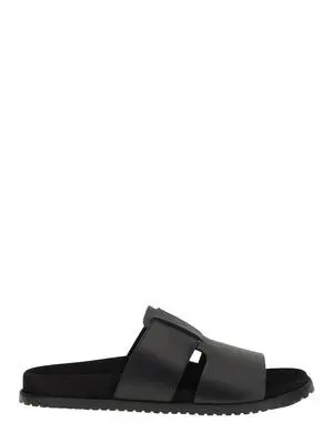 Dolce & Gabbana Flat Slide Sandals - Black