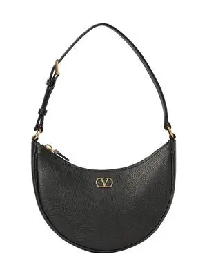 Valentino Garavani Valentino Garavani Mini VLogo Signature Grained Leather Hobo Bag Black