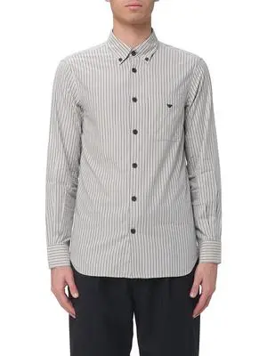 Emporio Armani Striped Cotton Shirt - Beige