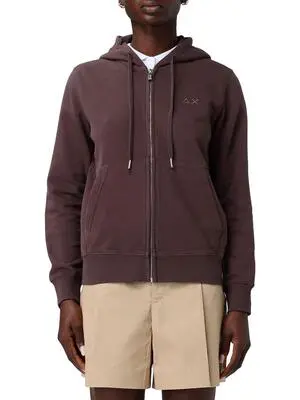 SUN 68 Sun68 Cotton Zip-Up Hoodie Brown