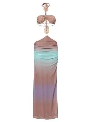 JADED LONDON Embellished Cut-out Stretch-mesh Maxi Dress - Multi