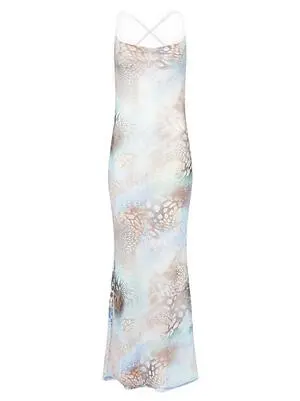 GRACEJACOB Oceana Backless Mesh Maxi Dress
