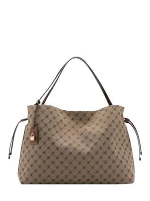 Mango Logo Jacquard Bucket Bag - Leather