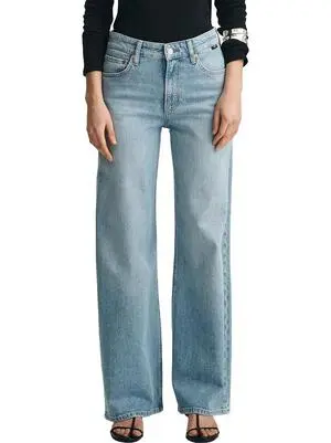 MAVI Florida High-rise Wide-leg Jeans - Bleached Classic Blue
