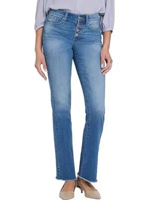 NYDJ Barbara Frayed Hem Bootcut Jeans - Pacifica