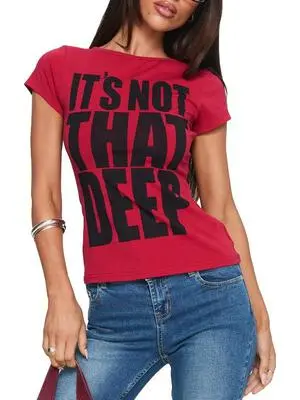 Princess Polly Graphic Baby Tee - Red