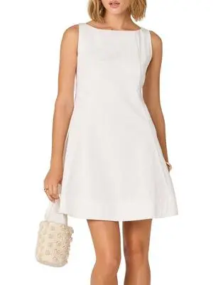 Astr The Label Shyla Bow Back A-line Dress - White