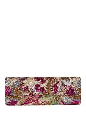 Jeffrey Campbell Sequin Clutch Brown Multi