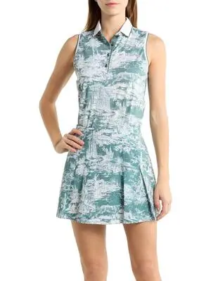 Greyson Huntress Toile Print Polo - Marsh