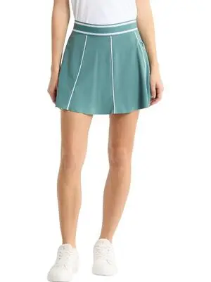 Greyson Flared Miniskirt With Built-In Shorts Marsh
