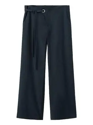 MANGO Straight Leg Tie Detail Pants