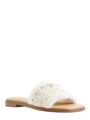 Aldo Aurana Embellished Slide Sandal - White/bone
