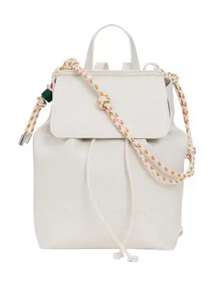 Desigual Mini Logo Embossed Convertible Backpack - Medium Beige