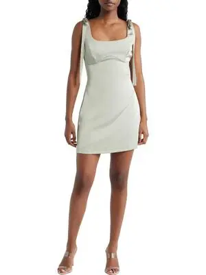 Lulus Tie-strap Mini Dress - Sage