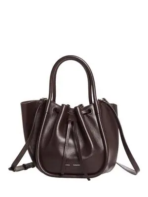 Proenza Schouler Small Ruched Leather Tote Espresso