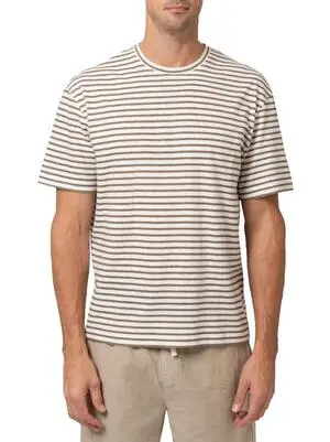 MAVI Stripe Cotton & Linen T-shirt Brindle