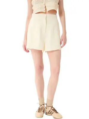 Deluc Paxos High-waisted Shorts - Ecru