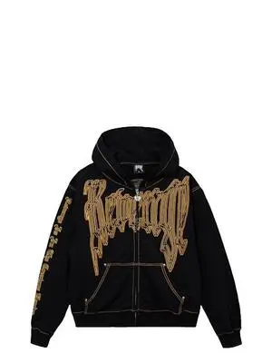 REVENGE Los Angeles Lakers Contrast Stitch Zip Hoodie - Black/purple
