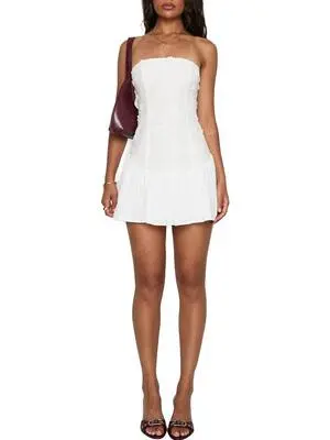 Princess Polly Strapless Mini Dress - White