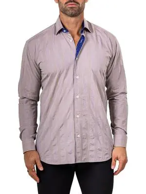 MACEOO Fibonacci Marthy Contemporary Fit Button-up Shirt Brown