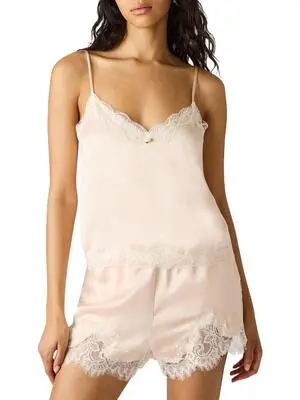 Steve Madden Delany Lace Trim Camisole - Shell