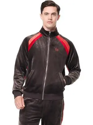 SERGIO TACCHINI Banda Velour Track Jacket - Mulch