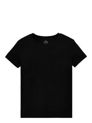 PRIMARY Name Ribbed Cotton-blend T-shirt - Black