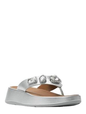 Fitflop F-mode Ultra Toe-post Sandal - Silver