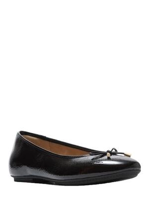 Fitflop Delicato Bow Patent Leather Ballerinas - Black
