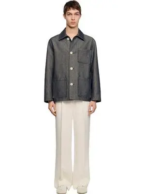 Sandro Effect Worker Jacket - Denim