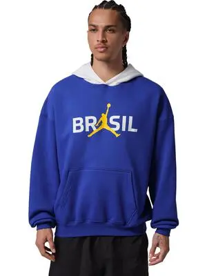 JORDAN Fleece Pullover Hoodie - Blue