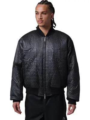 JORDAN Flight Nylon Varsity Jacket - Black