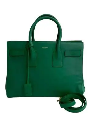 SAINT LAURENT Small Leather Sac De Jour Satchel