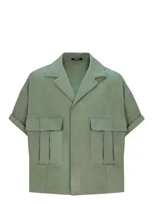 Balmain Utility-pockets Short-sleeve Shirt - Green