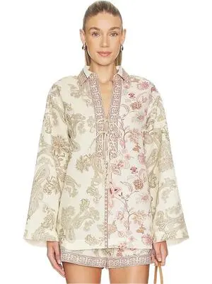 Hemant & Nandita Drop Shoulder Collared Tunic - Multi