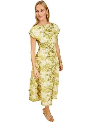 Mestiza New York Quinn Pintuck Midi Dress - Red