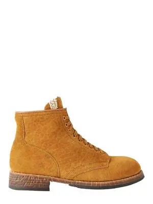 Visvim Brigadier Folk Suede Lace-Up Boots Camel