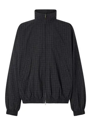 BALENCIAGA Logo-Embroidered Checked Cotton Jacket