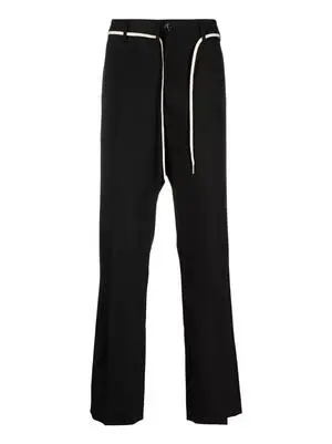 Marni Straight-leg Wool Trousers - Black