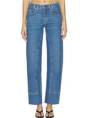 Free People We The Free Risk Taker Mid-rise Straight - Blue