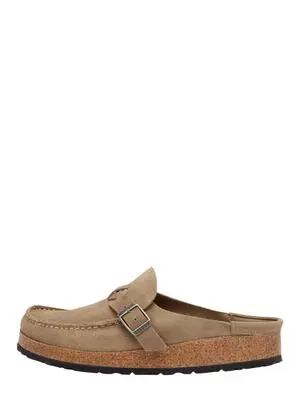 BIRKENSTOCK Buckley Braided Clogs Taupe Suede