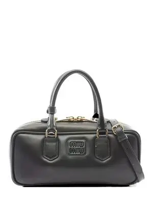 Miu Miu Arcadie Leather Tote Bag Black