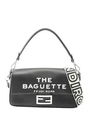Fendi X Marc Jacobs Mamma Baguette Leather Tote Bag Black